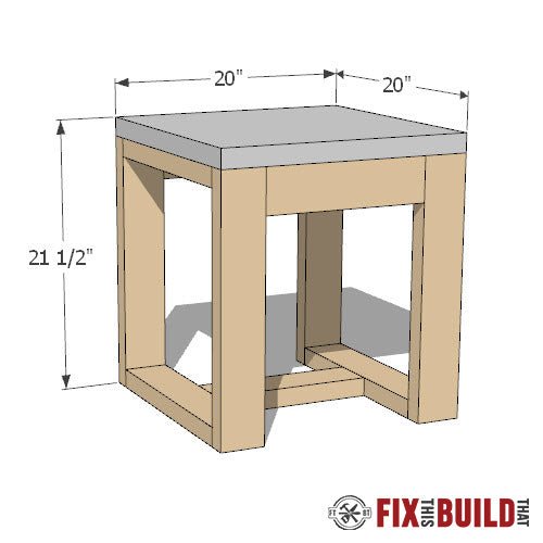 Corner Table Plans DIY Printmaker's Side Table